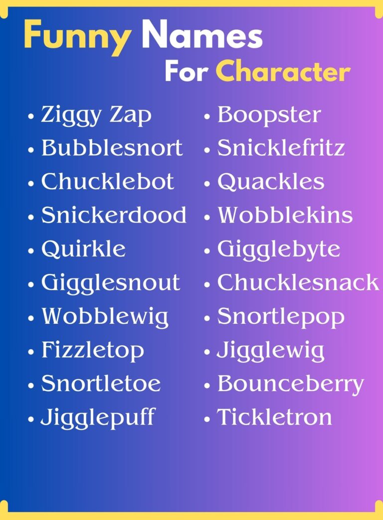 150+ Funny Character Names - Namez Guru