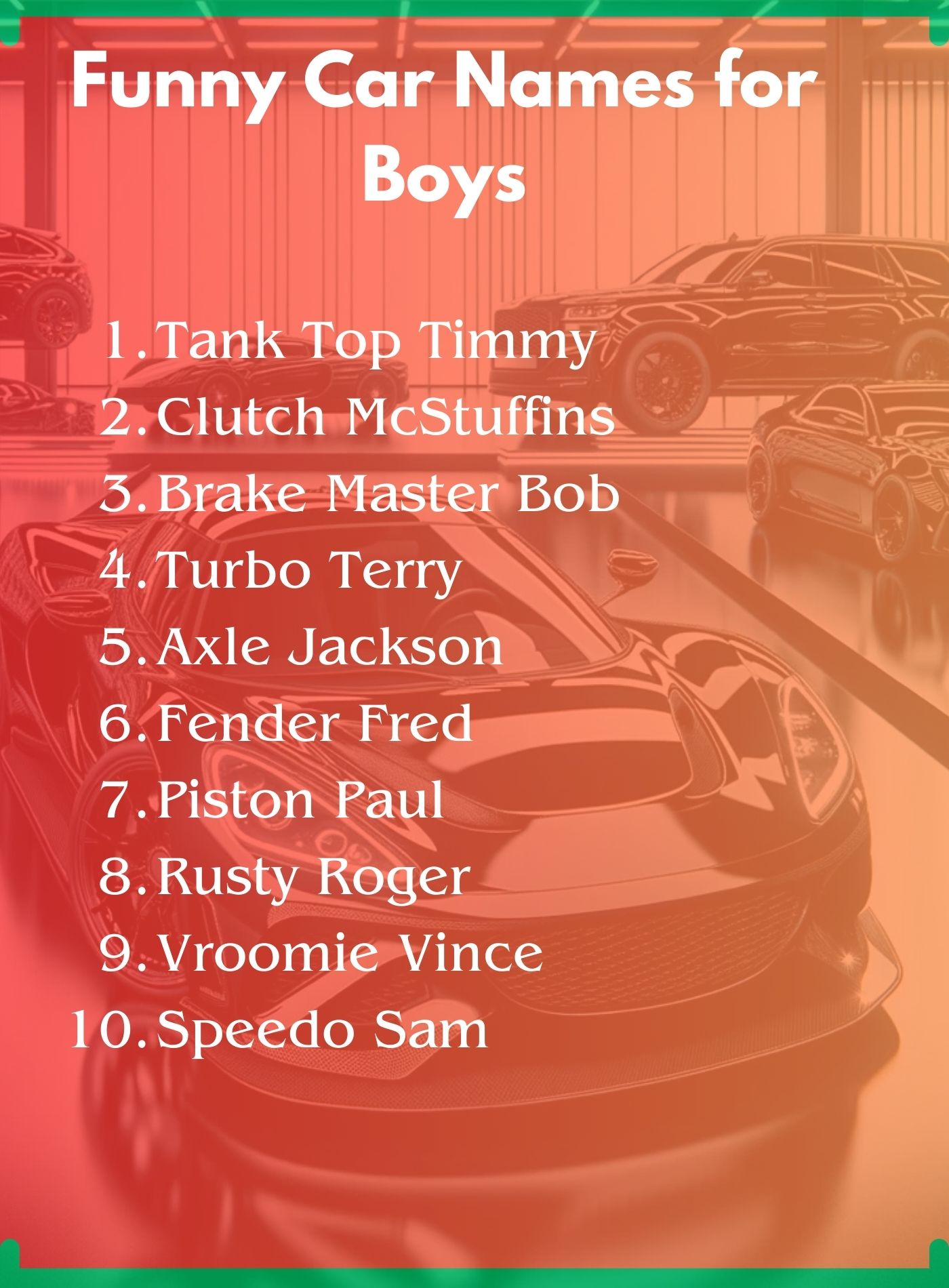 571+ Funny Cars Names: Cool, Ride & Unique - Namez Guru